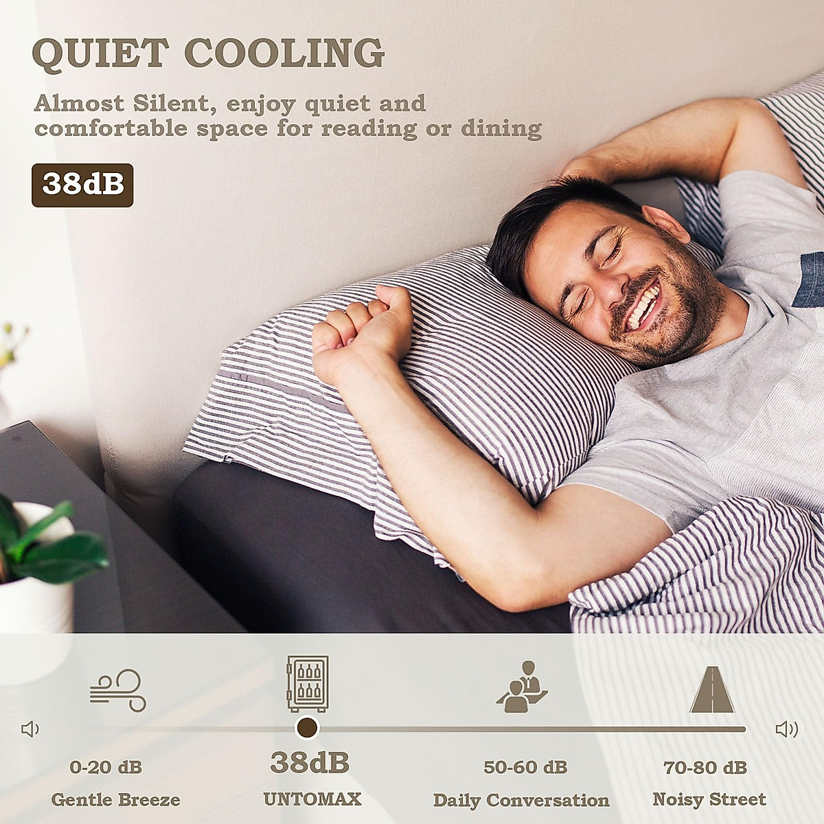 UNTOMAX 56 Bottles Wine Fridge Retro Dual Zone Wine Cooler Refrigerator, 41F-72F Freestanding Wine Cellar for Red/White/Champagne, Temperature Memory Quiet Compressor for Kitchen/Office, Off White