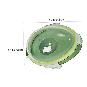 BESTonZON 4 pcs Snap- Avocados Green and Containers Keeper/Stuff Savers Wear-resistant Fruits From for Reusable Airtight Fridge Holder/Saver Lid Food Keeping Organizer Onion Vegetables