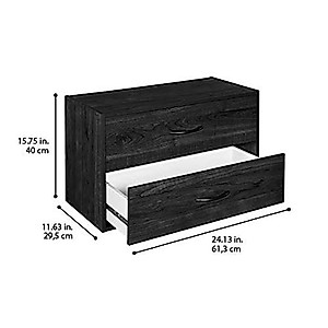 ClosetMaid 1568 Stackable 2-Drawer Horizontal Organizer, Espresso