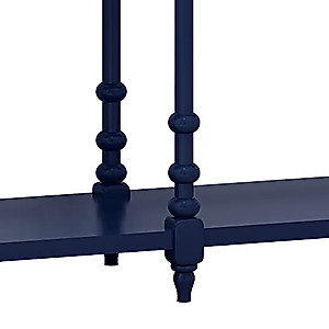 INMOZATA Farmhouse Entryway Table, Narrow Console Table with 2 Drawers, 59" Sofa Table with Storage Shelf, Console Tables for Entryway, Living Room, Hallway, Foyer,Blue