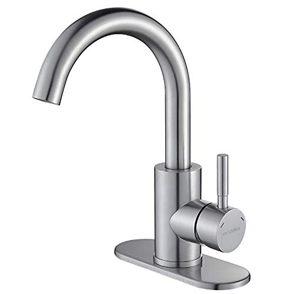 RODDEX Wet Bar Sink Faucet, Stainless Steel 360 Swivel Bar Mixer with 3 Hole Cover Deck Plate, Small Modern Single Handle Tap for Kitchen Bath Bathroom Sink, Brushed Nickel …