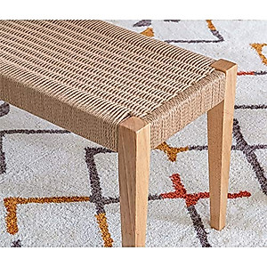 Powell Linon Patty Wood Dining Bench in Natural Brown