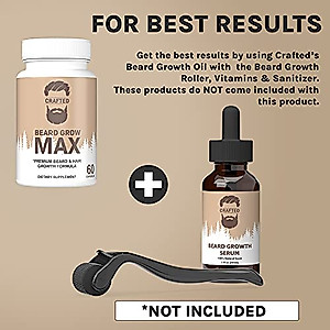 Beard Growth Pills | Beard Growth Vitamins | Beard Growth Supplement | Biotin & Collagen | Beard Pills | Beard Vitamins for All Hair Types | Beard Growth Biotin (1 Pack)