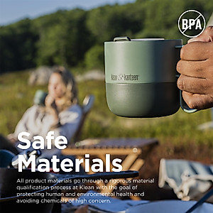 Klean Kanteen Rise 14oz Mug - Stainless Steel with Flip Lid - Sea Spray