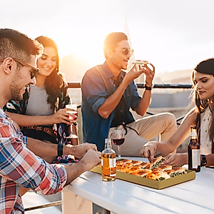 Elavain Acrylic Cake Stand | Multifunctional Serving Tray | Elegant Gold Food Tray with Clear Lid | Perfect as a Cake Box and Serving Platter for Party, Home and Kitchen | Shatter Resistant