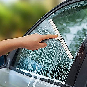 Bundle Set of Adhesive Bathroom Shower Shelf and Stainless Steel Shower Squeege 10 Inches