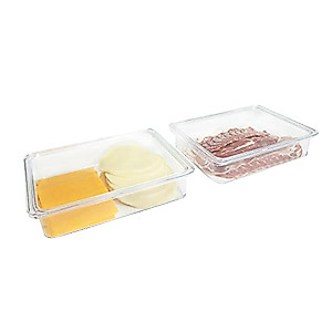 Kitchen Spaces KSDB12-AMZ Compact Deli Bins Stackable Food Storage Organizer for Fridge, Freezer, and Pantry, 8.7" x 3.5" x 6.8", Clear