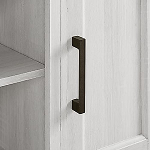 Crosley Furniture Camden TV Stand for 50+ inch TVs, Entertainment Center with Adjustable Storage Shelves, Whitewash