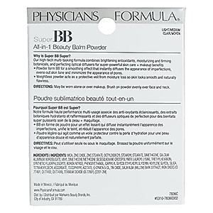Physicians Formula Super BB Cream All-in-1 Beauty Balm Powder Light/Medium | Dermatologist Tested, Clinicially Tested