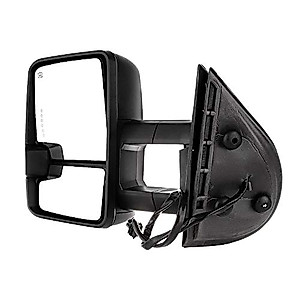 OCPTY Towing Mirrors with Power Adjusted Heated Turn Signal Light Black Housing Left and Right Tow Mirrors Compatible with 2007-13 for Chevy Avalanche 1500 Suburban 1500 2500 Tahoe for GMC Yukon