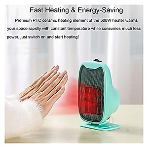 Outdoor Garden Heater Portable Ceramic Electric Heater Fast Heating Air Warmer Fan Office Home Desktop Car Heater Silent Patio Heater