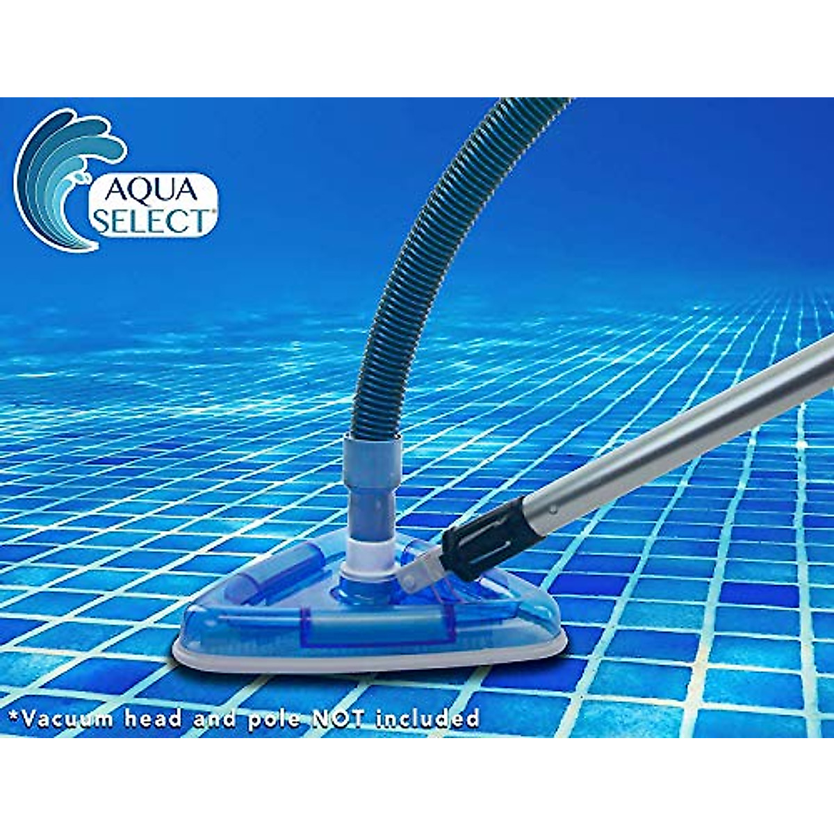 Aqua Select Premium Kink-Free Swimming Pool Vacuum Hoses with 1.5-Inch Swivel Cuff | 50-Feet Length | Hose Helper Included | Perfect For Above Ground and Inground Pools