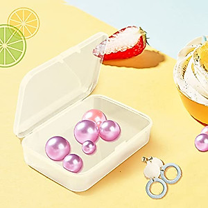 YASUOA 6 Pack Rectangle Mini Storage Containers Box with Hinged Lid, Storage Containers for Business Card, Crafts Accessories, Screws, Drills, Battery, Tiny Bead (3.5x2.5inch)