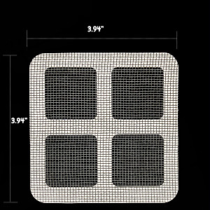 50pcs 4" X 4" Disposable Shower Drain Cover,Bathroom Hair Catcher,Drain Mesh Cover Strainer for Laundry Bathtub Kitchen and Sink