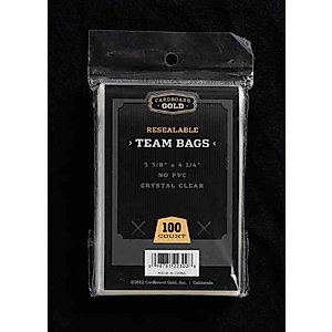 100 (1 Pack) CBG PREMIUM Resealable Ultra Team Bags NEXT GENERATION Pro TB