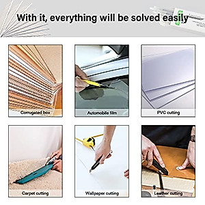 FOSHIO 50 Pack 30 Degree Snap Off Blades 9MM, Universal Utility Knives Hobby Knife Blades Vinyl Wraps Cutter Knife Replacement Blades