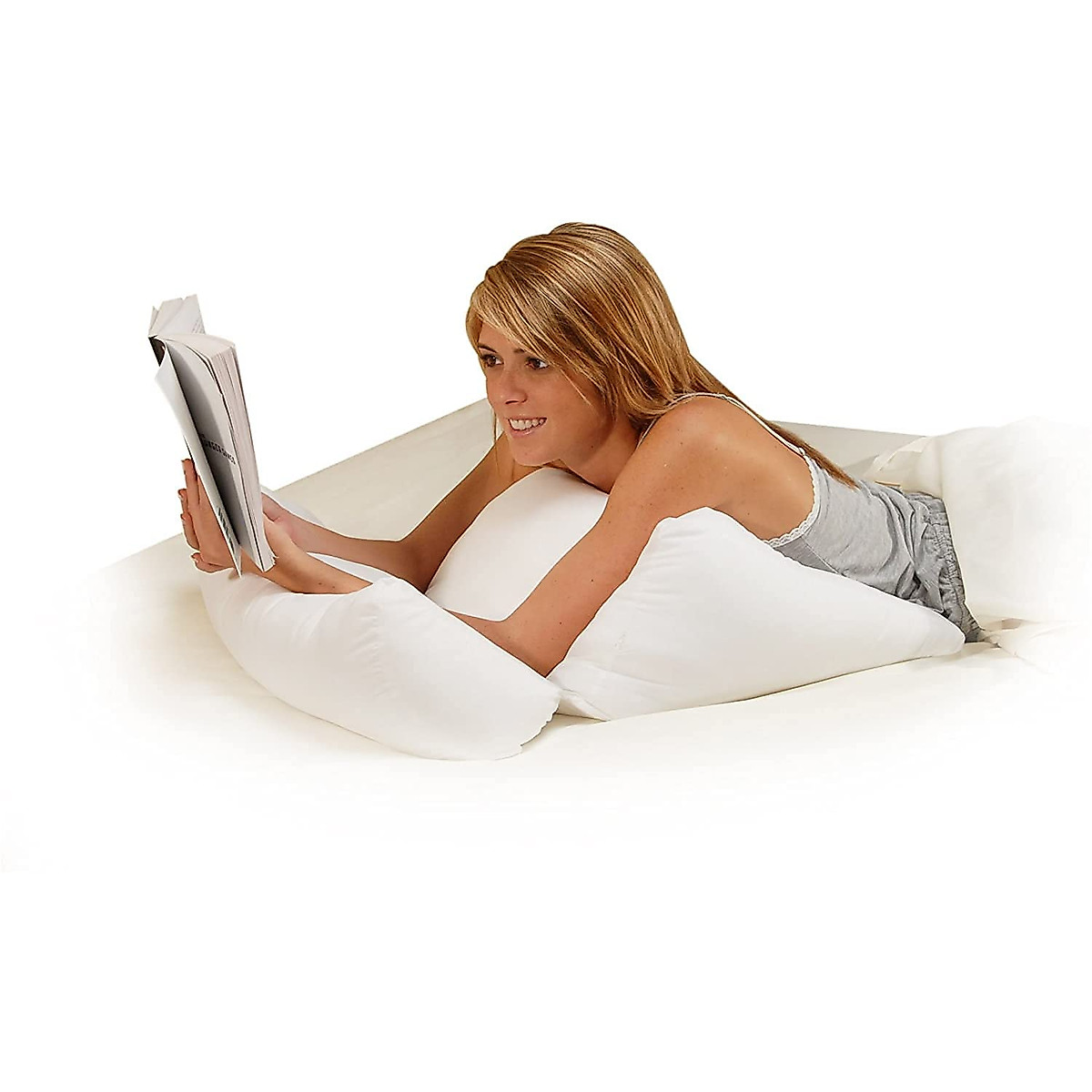Contour Flip Pillow - 10-in-1 Rest Positions Wedge Pillow for Gentle, Plush Elevation for Back, Knees, Legs or Stomach Support Comfort & Relief - Standard Size (20 inch Width - Pillow ONLY)
