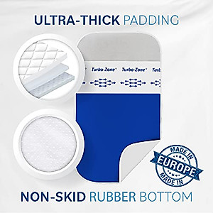 Bartnelli Premium Ironing Mat, Made in Europe Pad with Patent Technology | Iron Board Replacement for Small Tabletop, Counter, Washer, Dryer, Patent Park & Turbo Zone, with Non-Slip Bottom Rubber