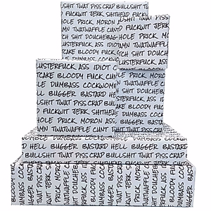 Dtiafu Rude Wrapping Paper for Women Men Adult - 6 Sheets Funny Gift Wrap for Holiday Birthday Wedding - 20 x 28 Inch Per Sheet Not Rolled