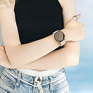 Vanjua Bands Compatible with Samsung Galaxy Watch 5 Band 40mm 44mm, Galaxy Watch 5 Pro Bands 45mm, 20mm Soft Silicone Sport Replacement Strap for Galaxy Watch 5 Band Women Men (Starlight)