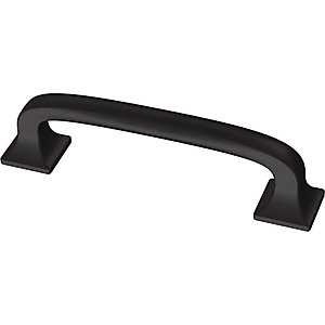 Franklin Brass Lombard (1-Pack) Cabinet Handles 3" Hole to Hole Matte Black Kitchen Cabinet Pulls Drawer Handles Cabinet Hardware Dresser Drawer Pulls P29521K-FB-C