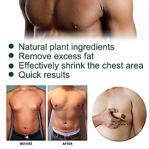 WDAC 2Pcs 50ml Natural Plant Breast Firming Massage Cream Remove Excess Fat Effectively Shrink Chest Gynecomastia Tightening Ginger Cream (A)