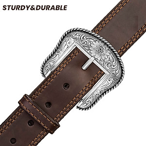 Classic antique replacement belt buckles for men and women (Vintage Silver-4)