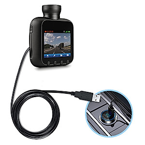 YQMAJIM Dash Cam Power Cord, 11 Ft Micro USB Charging Power Cable for Car Dash Camera Mirror Camera 90 Degree Angle Micro USB Cable