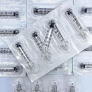 Disposable 0.3 & 0.5ml Empty Ampoule Nozzle -Non Invasive- Disposable Accessories Parts - without Hydrating Hyaluronic Acid Filler (10pcs 0.3ml Empty Ampoule Nozzle + 1 pc Adapter)