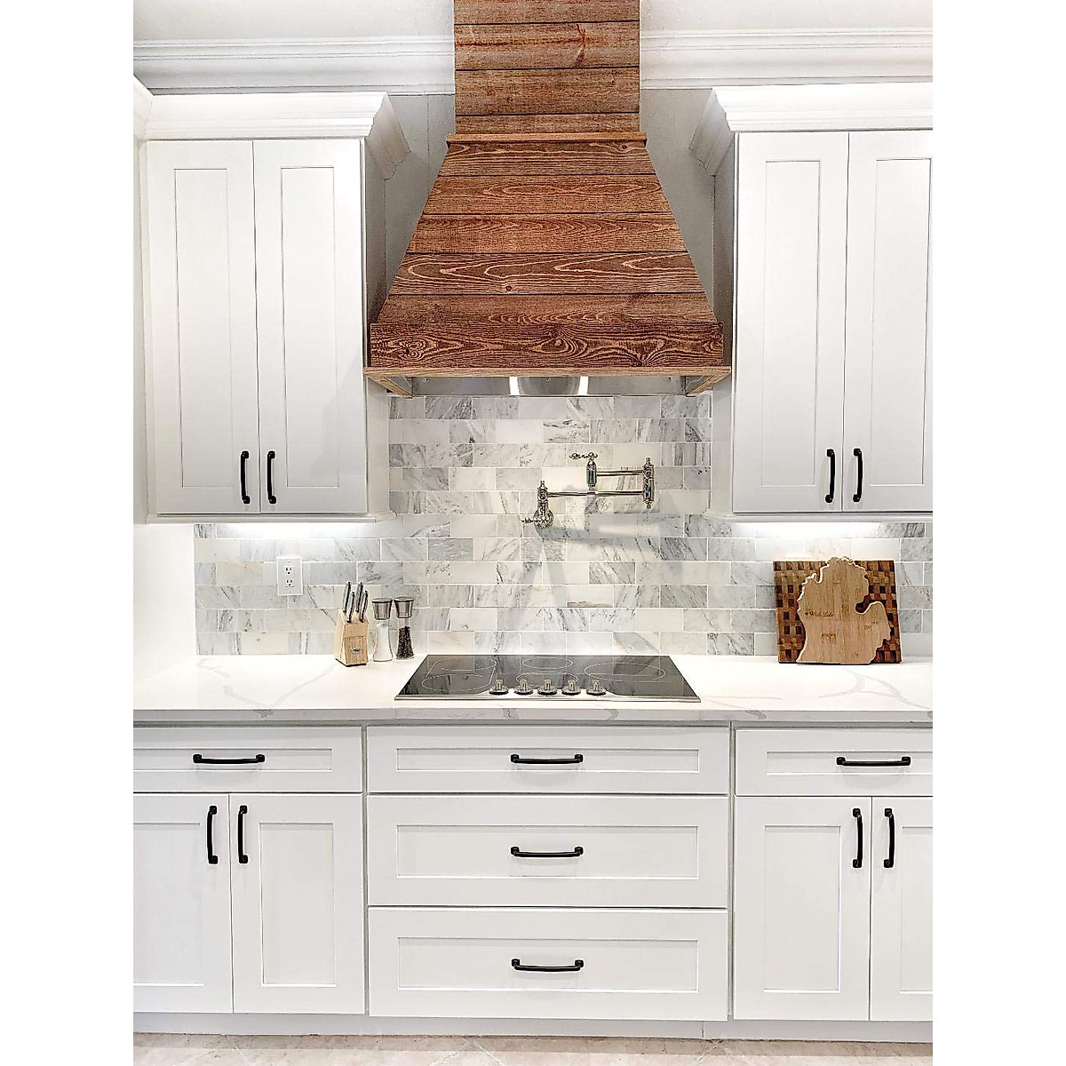 30" Castlewood Rustic Shiplap Chimney Range Hood - Brown (42-1/2" H | 31" W | 20-3/8" D) (No Ventilator/Liner)