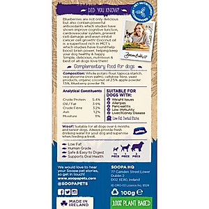 Soopa Apple & Blueberry Dental Sticks Dog Treats, 3.5oz