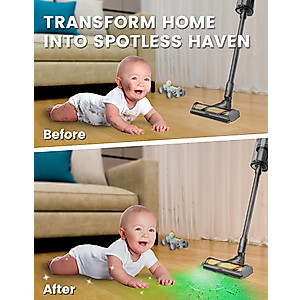 Green Vacuum Light Show All Dust Compatible with Dyson Shark Bissell, Vacuum Cleaner Light Attachment Display All Dust & Detect Cat Dog Hair, Upgrade Universal Accessories (USB-C Rechargeable)