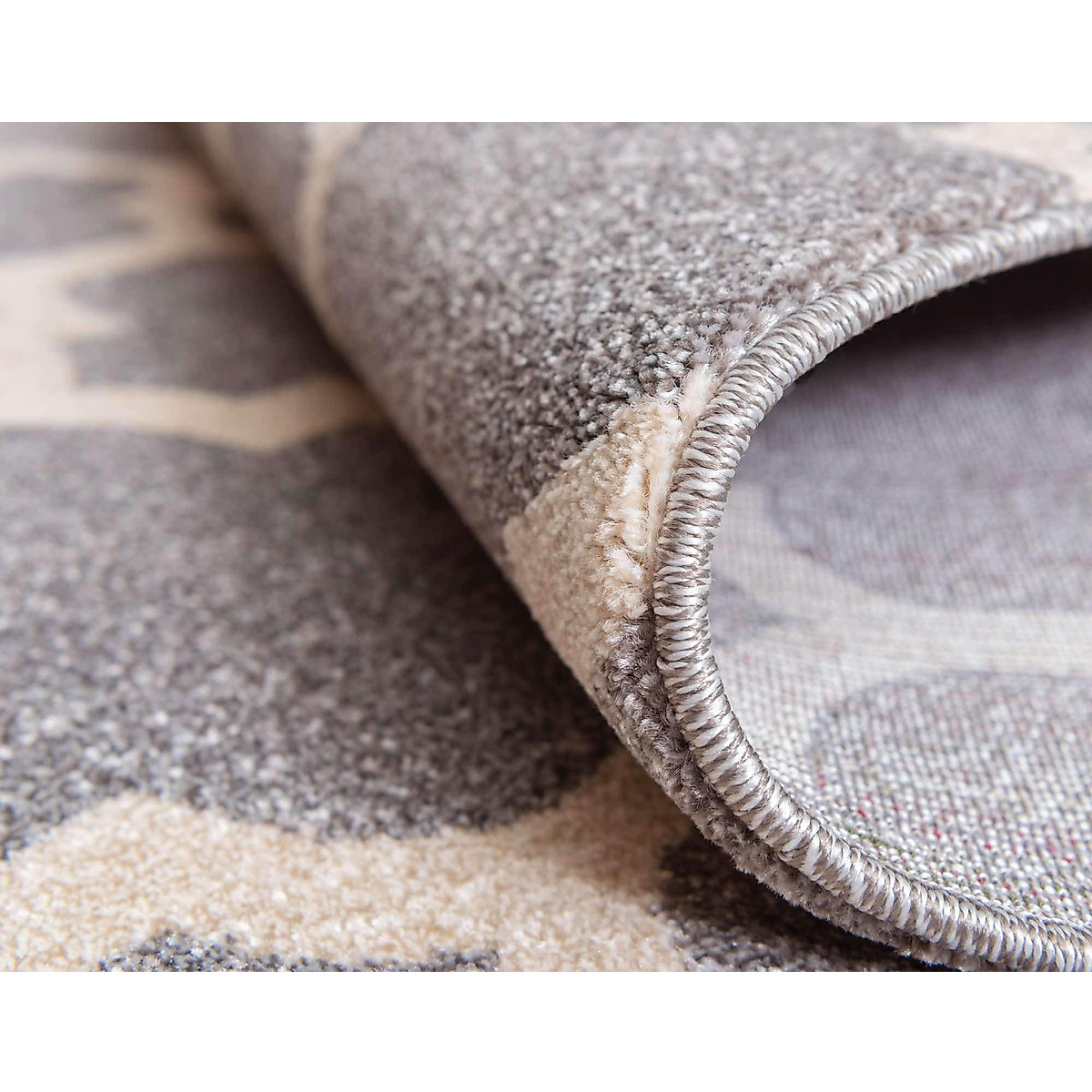 Unique Loom Trellis Collection Area Rug - Philadelphia (4' 1" x 6' 1" Rectangle Dark Gray/Beige)