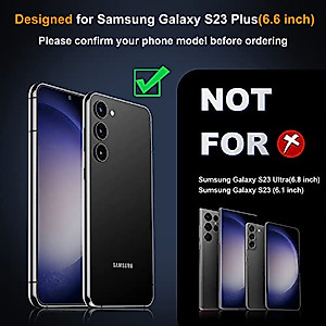 teloxy Crystal Clear Designed for Samsung Galaxy S23 Plus Case,[Anti-Yellowing][Military Drop Protection] Shockproof Protective Cover Slim Thin Phone Case for Galaxy S23 Plus 6.6''- Clear