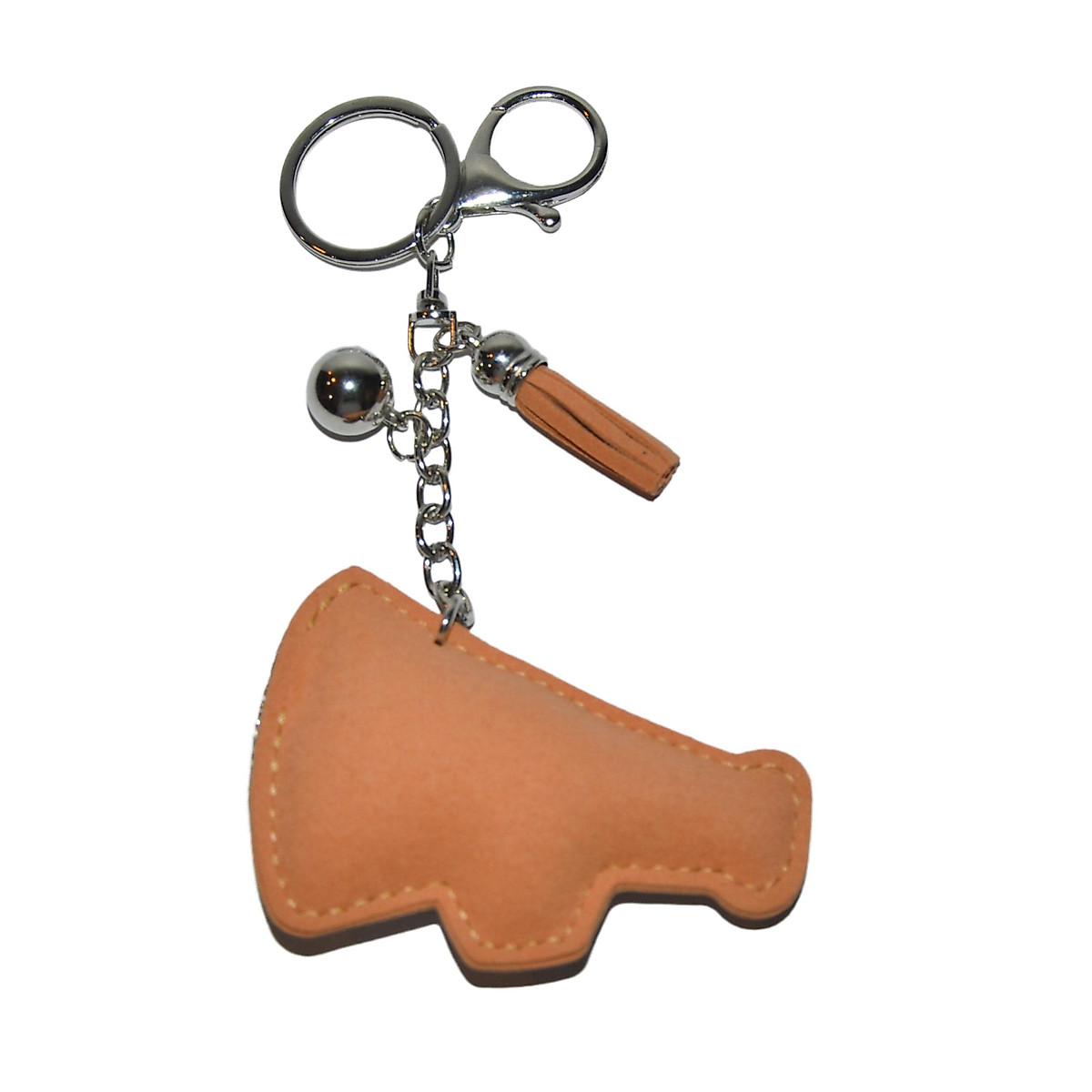 Popfizzy Cheer Keychain for Girls, Bling Cheerleader Backpack Charm, Gold Rhinestone Cheerleading Bag Charms, Keyring Key Fob