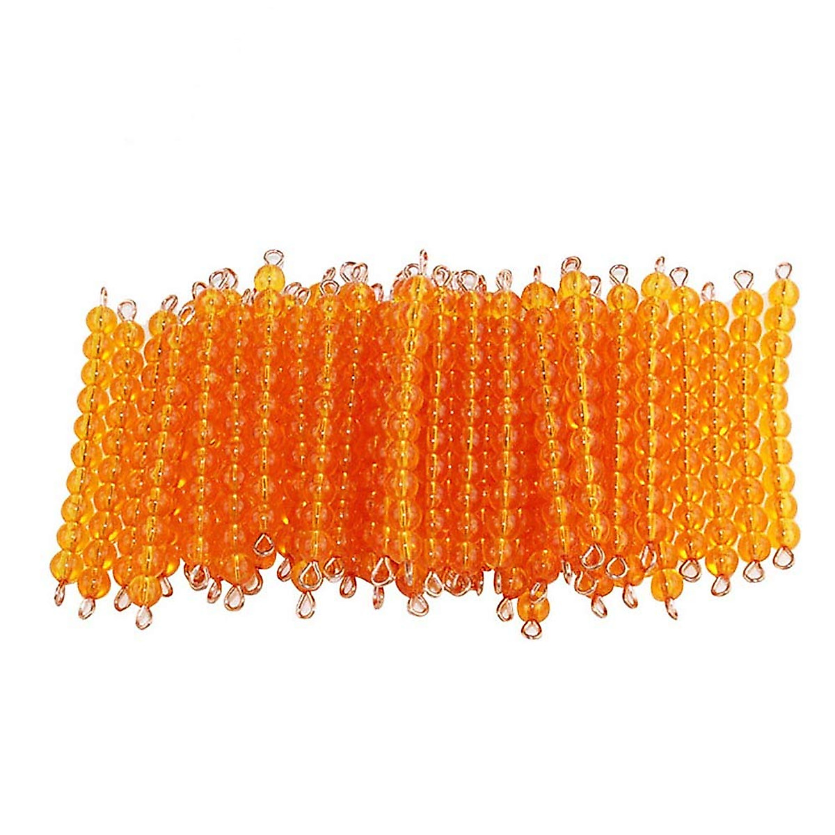 Kghios Montessori 45 Golden Bead Bars of Ten Montessori Math Beads Toys Materials for Toddlers Kids Mathematics Teaching Materials Preschool Education Toys