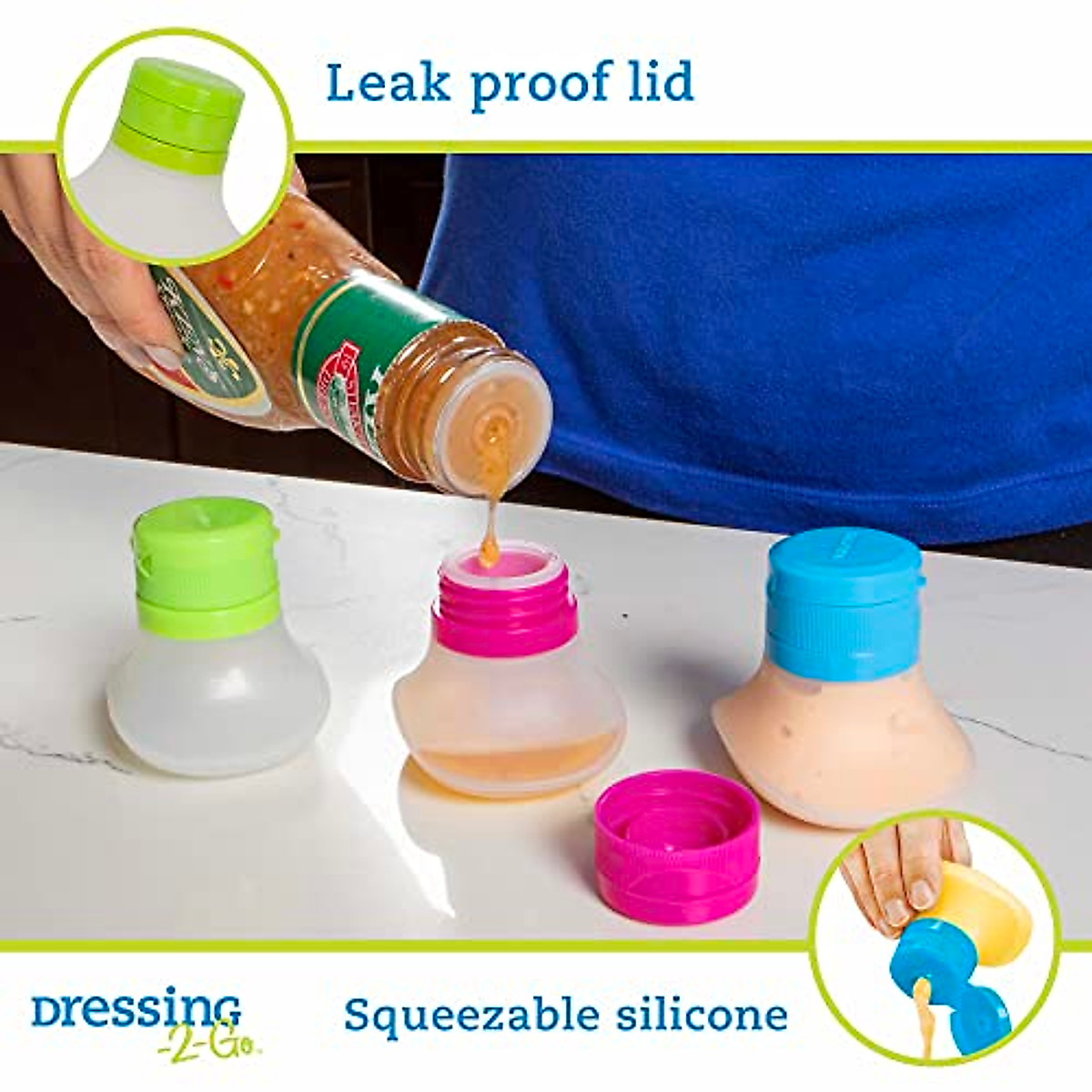 Evriholder Dressing 2 Go, 3 PACK, Colors May Vary, 3