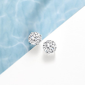 Ross-Simons 7.00 ct. t.w. CZ Stud Earrings in Sterling Silver