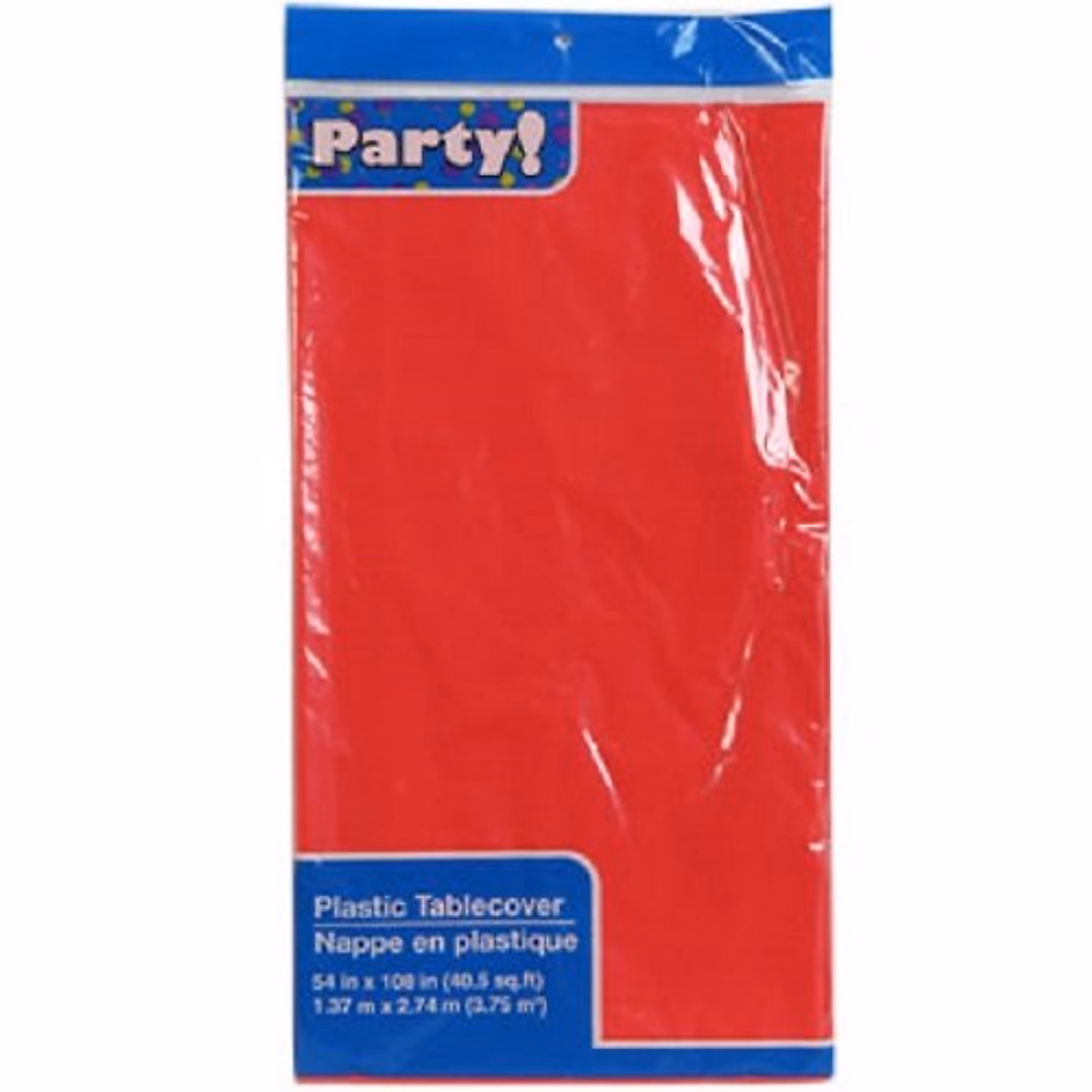 Home Goods RED Plastic Table Covers, 54x108 (2-Pack) New