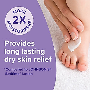 Johnson's Baby Bedtime Moisturizing Body Cream, Relaxing Aromas, Night Time Baby Massage Cream for Dry Skin Relief, Hypoallergenic, No Parabens, Phthalates or Dyes, 8 fl. oz