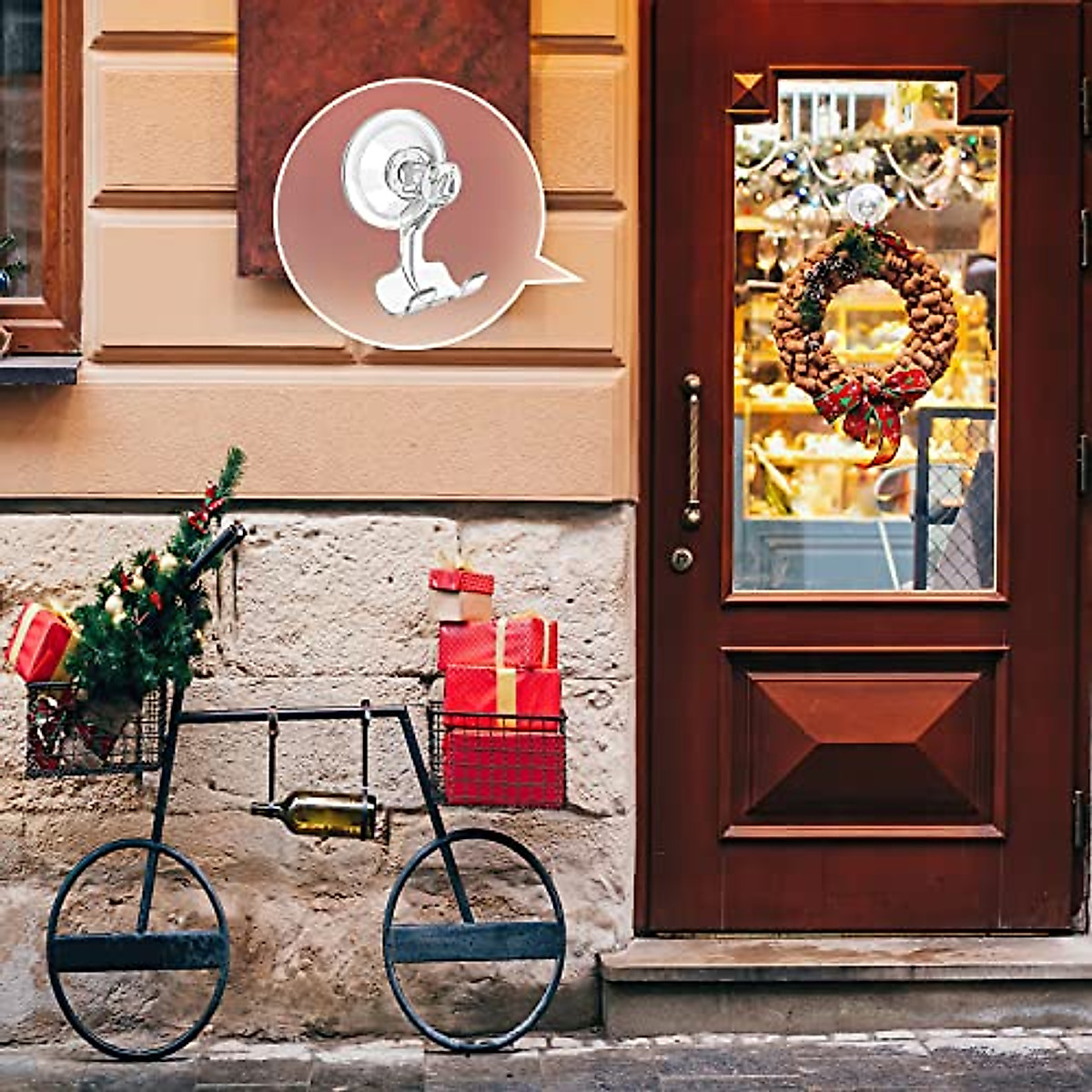 VIS'V Suction Razor Hooks, Clear Removable Suction Cup Razor Holder Shower Wall Heavy Duty Suction Shaver Holder Bathroom Kitchen Suction Hooks for Razor Towel Loofah Utensils Plug Wreath - 2 Pcs