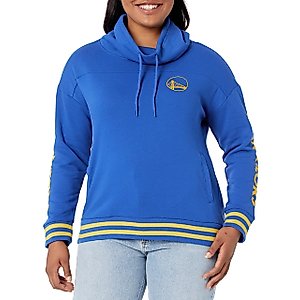 Ultra Game NBA Golden State Warriors Womens Quarter Zip Fleece Pullover Sweatshirt with Zipper, Team Color, Large