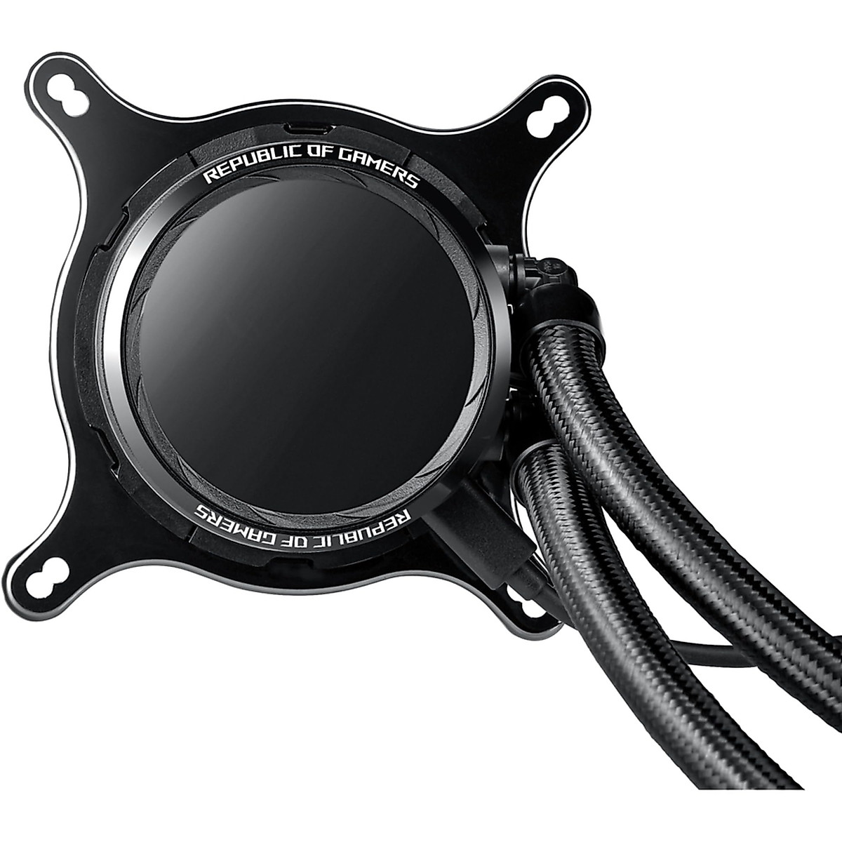 Asus ROG RYUO 240 RGB AIO Liquid CPU Cooler 240mm Radiator Dual 120mm 4-Pin PWM Fan with OLED Panel & Fan Control 1.77"