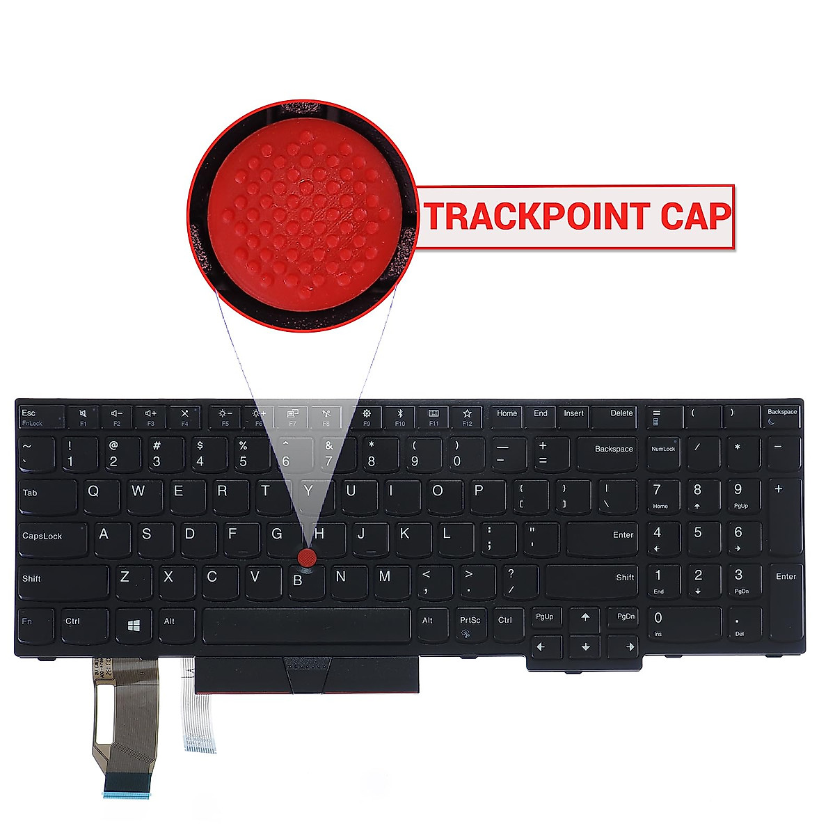 LeFix US Non-Backlit Keyboard Replacement Compatible with Lenovo Thinkpad E580 E585 E590 E595|T590 |L580 L590 |FRUs 01YP560 01YP720 01YP640