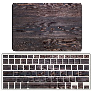 IVY Wood Series Set Folio Hard Case for MacBook Air 13 with M2 (Models: A2681) with Keyboard Cover - C