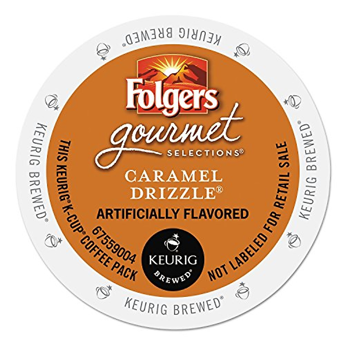 Folgers 6680 Caramel Drizzle Coffee K-Cups, 24/box