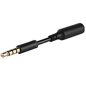 Josi Minea x5 Pcs 3.5mm Audio Jack Extender Headphone Adapter with 4-Pole Connectors 3 Ring Connector Compatible with Apple iPhone 6/6S/6+/SE/5S, Samsung Galaxy S10/S9/S8/S7 & Most Devices [ 5 Pack ]