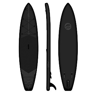 Seacow Darkside PRO ISUP Paddle Board Kit - Ultra Light Inflatable SUP - Everything Included with Standup Paddleboard (Black/Grey)