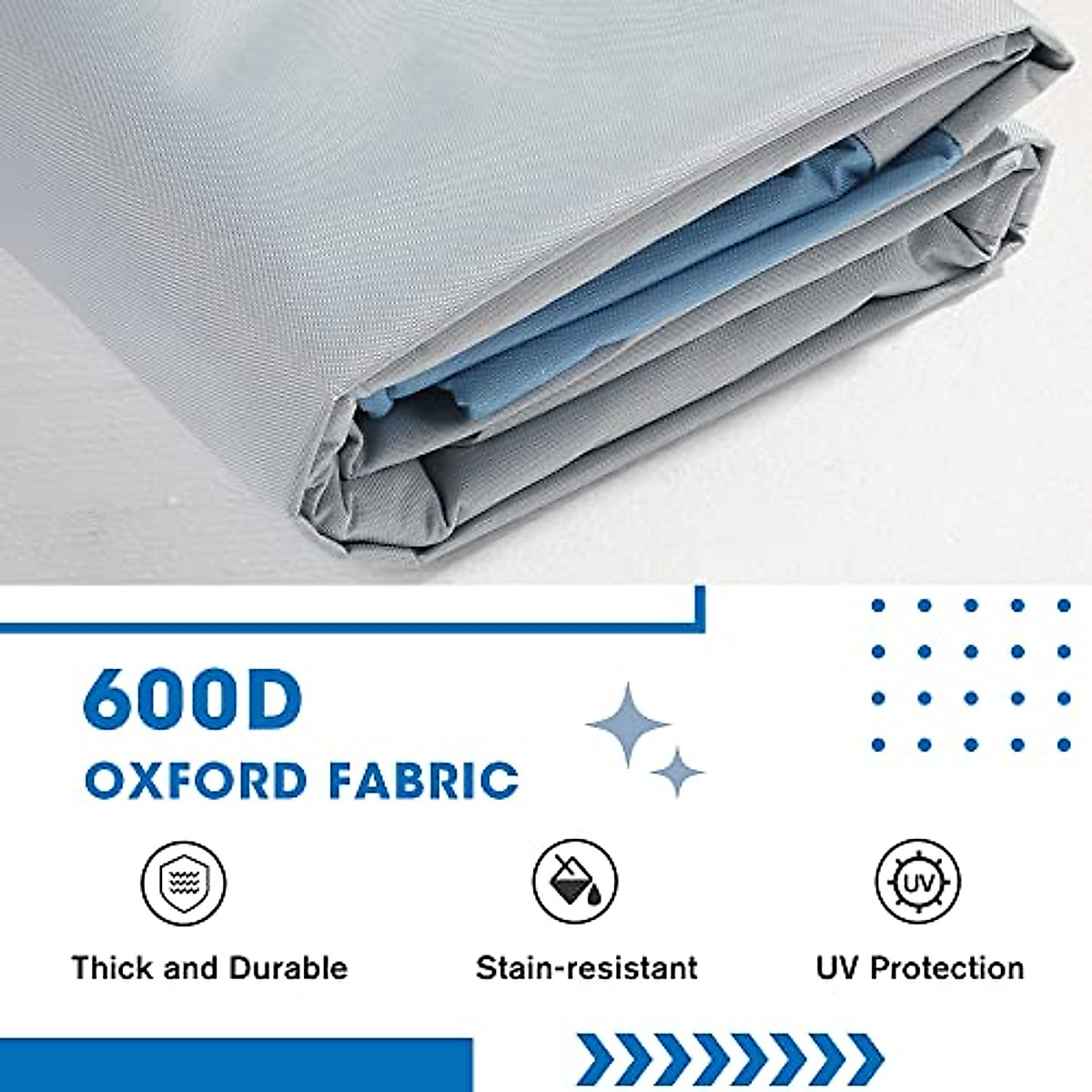 Solaste Patio Furniture Covers, 5-Piece Waterproof Outdoor Furniture Covers Set, Heavy Duty Tear-Resistant 600D Oxford Fabric Patio Sofa Covers