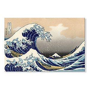 Great Wave Off Kanagawa Japanese Wall Art poster paintings for wall decorations Katsushika Hokusai Print Ocean Wave Poster Paintings Home Office Decoration 36x24Inch